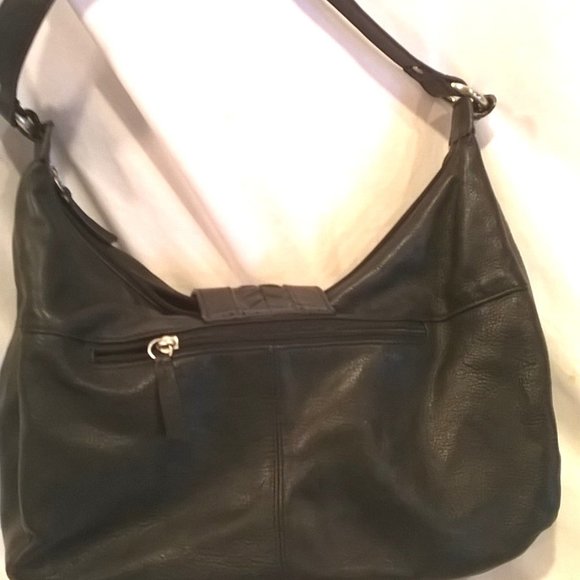 a.n.a | Bags | Gorgeous Black Leather Hobo Style Handbag By Ana | Poshmark